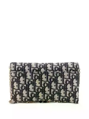 Dior Saddle Chain Wallet Oblique Canvas Crossbody Bag