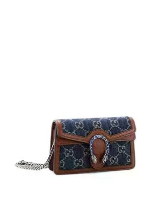 Gucci Dionysus Bag Gg Denim Super Mini Crossbody Bag - Blue