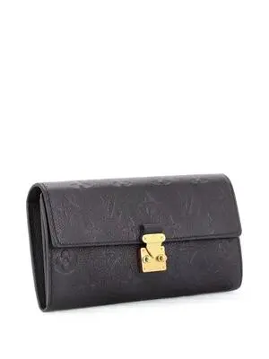 LOUIS VUITTON Sarah Metis Wallet Monogram Empreinte Leather Small Wallets - Black