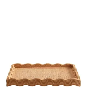 SOHO HOME Large Rattan Pangbourne Tray - Neutral