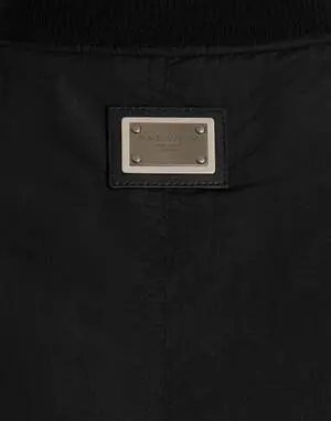 Dolce & Gabbana Padded Bomber Jacket In Canvas Coats And Jackets