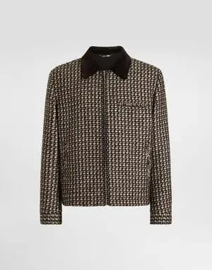 Dolce & Gabbana Quilted Jacket In Houndstooth Coats And Jackets - Multicolor