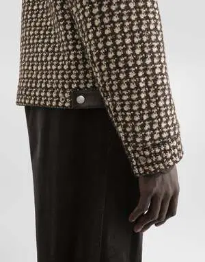 Dolce & Gabbana Quilted Jacket In Houndstooth Coats And Jackets