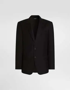 Dolce & Gabbana Martini Light Single-breasted Flannel Jacket Suits And Blazers