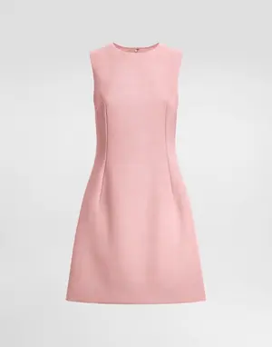 Dolce & Gabbana Wool Crepe Midi Fit-and-flare Dress Dresses - Pink