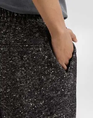 Dolce & Gabbana Bouclé Fabric Joggers Pants And Shorts