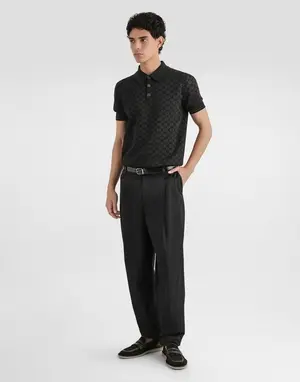 Dolce & Gabbana Micro-dot Stitch Polo Shirt Sweaters And Cardigans