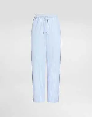 Dolce & Gabbana Striped Poplin Trousers Pants And Shorts - Multicolor