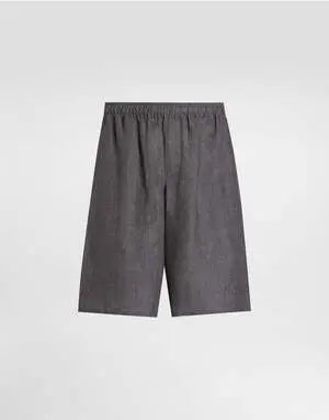 Dolce & Gabbana Linen Canvas Trousers Pants And Shorts - Grey