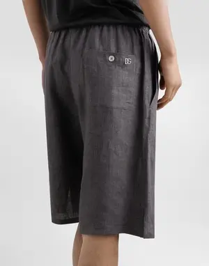 Dolce & Gabbana Linen Canvas Trousers Pants And Shorts