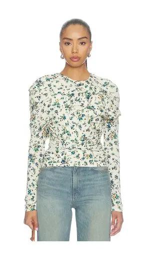 Ulla Johnson Neema Draped Jersey Top In . Also - Multi