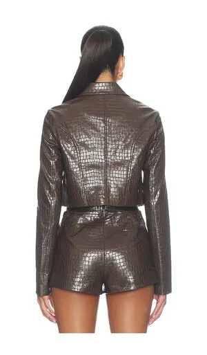 LOVERS AND FRIENDS Arden Faux Croc Jacket