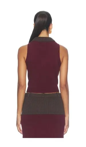 Matthew Bruch Combo Collar Cropped Tank Top In . Also