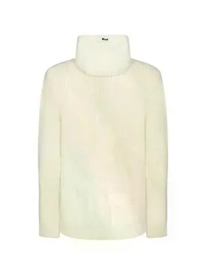 Herno Ribbed-knit Zip-up Hoodie