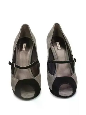 Miu Miu Peep-toe Suede Pumps
