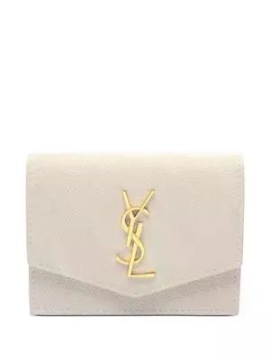 Saint Laurent 2010s Uptown Leather Card Case - Neutrals