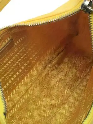 Prada 2000s Tessuto Saffiano Shoulder Bag - Yellow