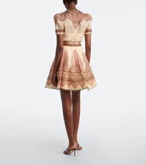 Zimmermann Ascent Paisley Linen And Silk Minidress