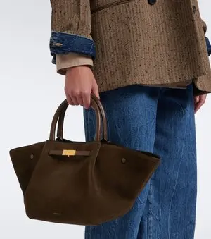 DEMELLIER New York Midi Suede Top-handle Bag