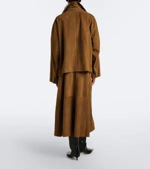 JOSEPH Helius Suede Midi Skirt