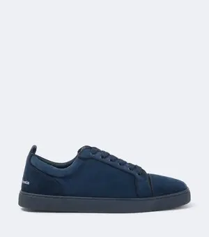 CHRISTIAN LOUBOUTIN Louis Jr Canopy Suede Sneakers - Blue