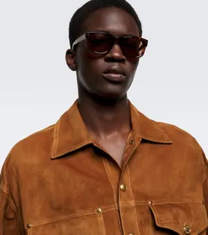 JACQUES MARIE MAGE Amilcar Square Sunglasses - Brown