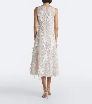 LEO LIN Cleo Beaded Floral-applique Lace Dress