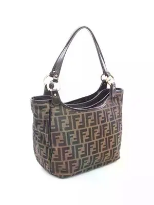 Fendi 2000s Zucca Shoulder Bag - Brown