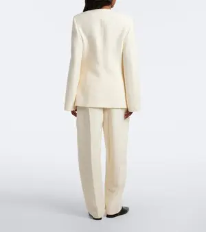 RÓHE Wool-blend Boucle Barrel-leg Pants