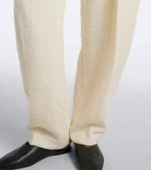 RÓHE Wool-blend Boucle Barrel-leg Pants