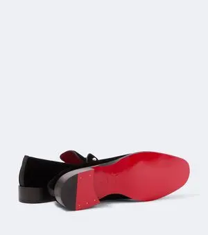 CHRISTIAN LOUBOUTIN Chambelimoc Velvet Loafers