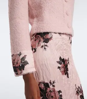 Erdem Floral Wool And Alpaca Boucle Cardigan