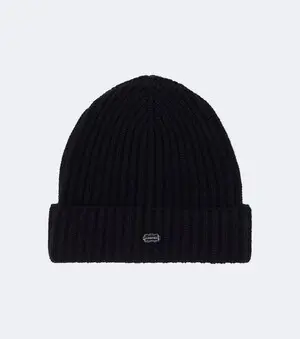 Agnona Ribbed-knit Cashmere Beanie - Blue