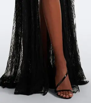 Retrofete Jeanette Lace Strapless Gown