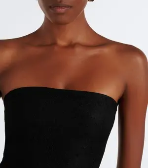 Retrofete Jeanette Lace Strapless Gown