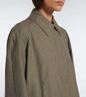 Prada Checked Technical Trench Coat