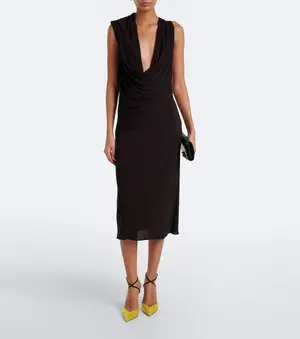 TOM FORD Selen Embellished Leather Slingback Pumps