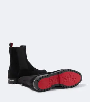 CHRISTIAN LOUBOUTIN Cavernos Suede Chelsea Boots