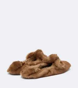 Zimmermann Carousel Shearling Ballet Flats