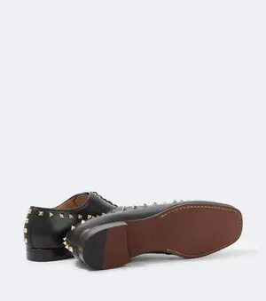 Valentino Garavani Rockstud Leather Oxford Shoes