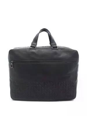 Bottega Veneta 2010s Intrecciato Leather Backpack - Black