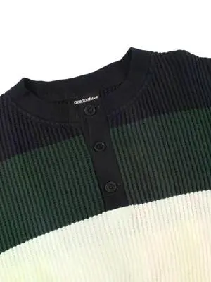 Giorgio Armani Henley-necek Knitted Sweater