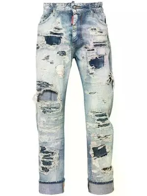 Dsquared2 Big Brother Distressed-finish Jeans - Blue