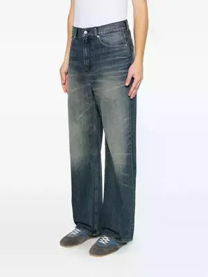 Sandro Faded-effect Wide-leg Jeans
