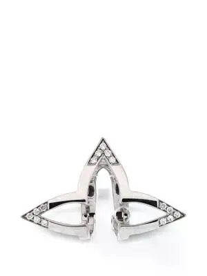 LOUIS VUITTON Ombre Blossom Ear Cuff Earring 18k White Gold And Diamonds Earrings - Silver