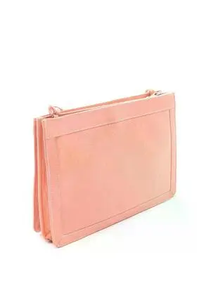 Balenciaga 2018-2026 Leather Navy Pochette Crossbody Bag - Orange