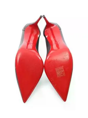 CHRISTIAN LOUBOUTIN 2010s Pointed-toe Leather Heeled Pumps - Black