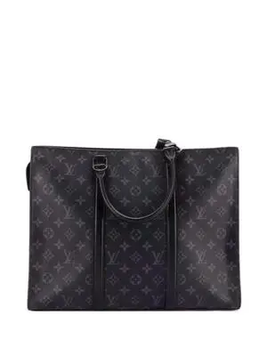 LOUIS VUITTON Sac Plat Zipper Monogram Eclipse Canvas Horizontal Tote Bag