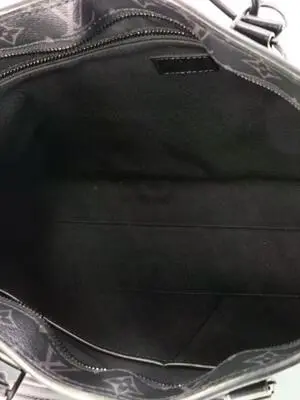LOUIS VUITTON Sac Plat Zipper Monogram Eclipse Canvas Horizontal Tote Bag