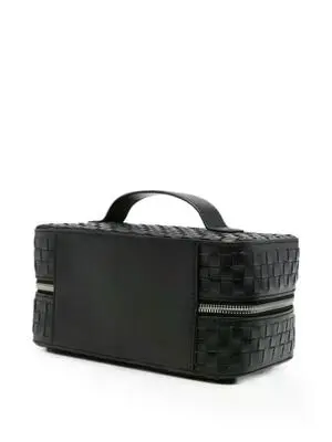 Sandro Woven-effect Top-handle Wash Bag